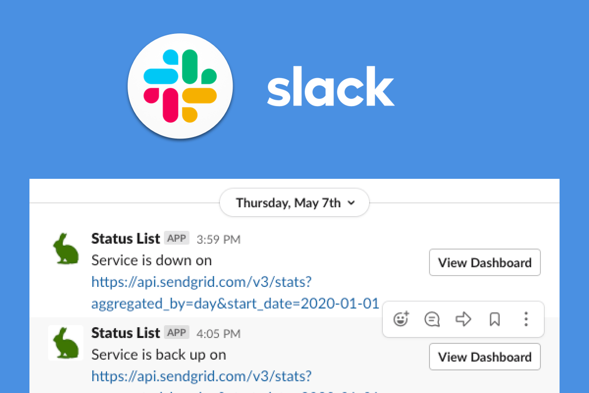 Slack Integration - Status List